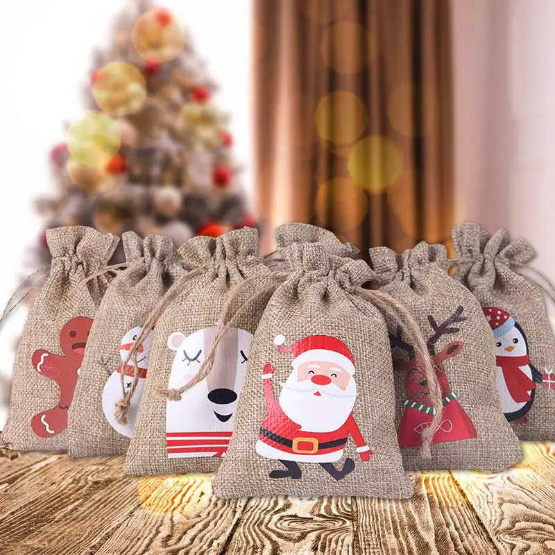 Advent Calendar Gift Bag Set 24pcs set Diy Christmas Santa Claus Doll ...
