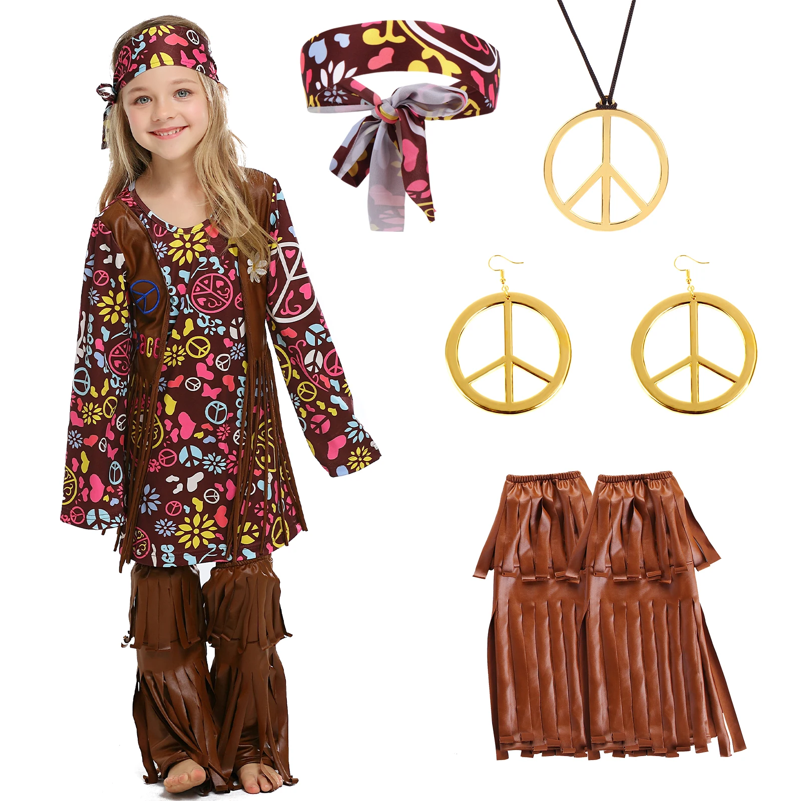 Hippie Chick Costume For Girls