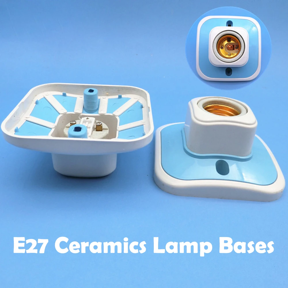 E27-Ceramics-LED-Light-Bulb-Holder-Square-Socket-Base-Industrial ...