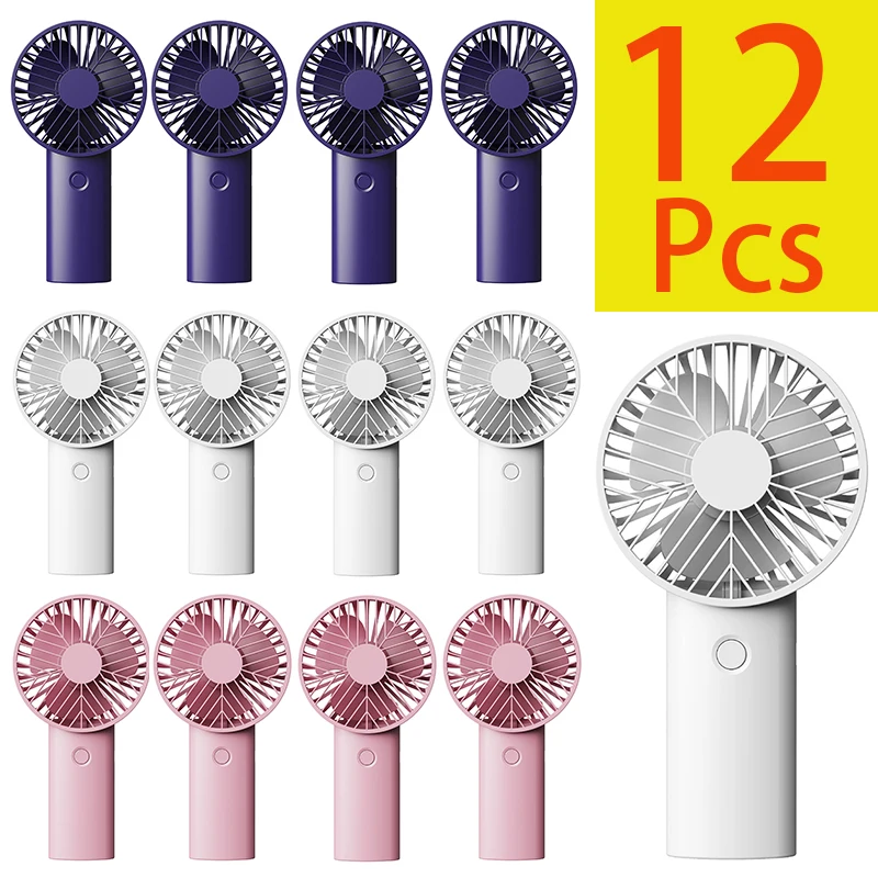 12Pcs-Handheld-Small-Fan-USB-Portable-Fans-Office-Desk-Student-on ...