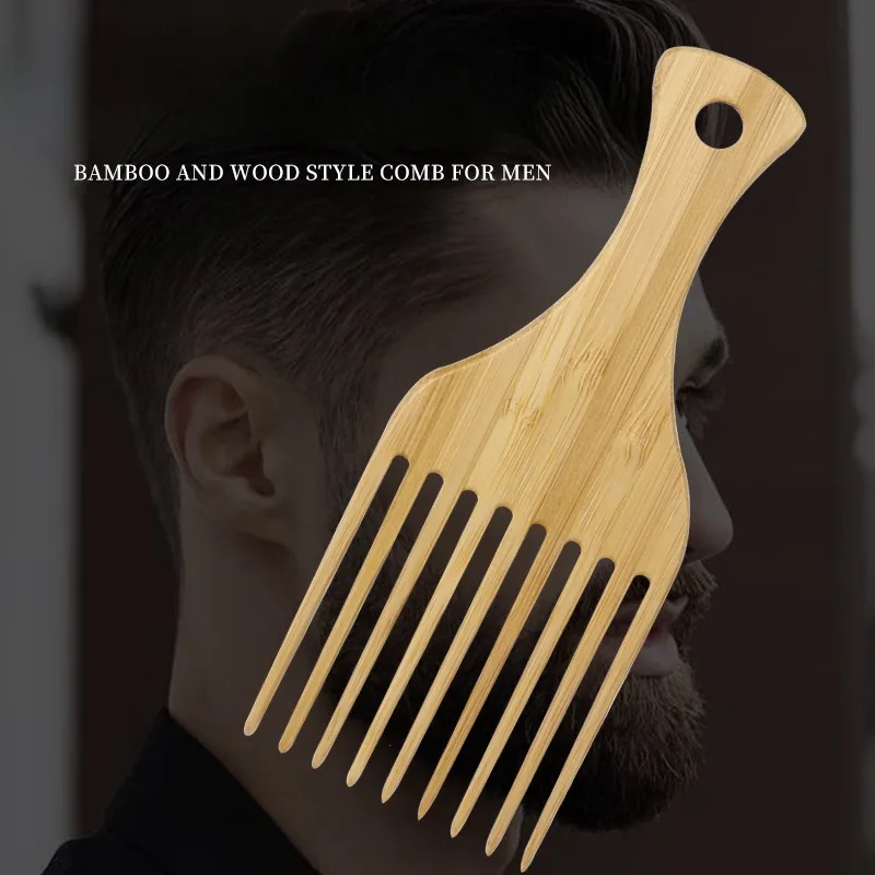 1Pcs-Natural-Bamboo-Wooden-Hair-Comb-Anti-Static-Afro-Fork-Combs-For ...