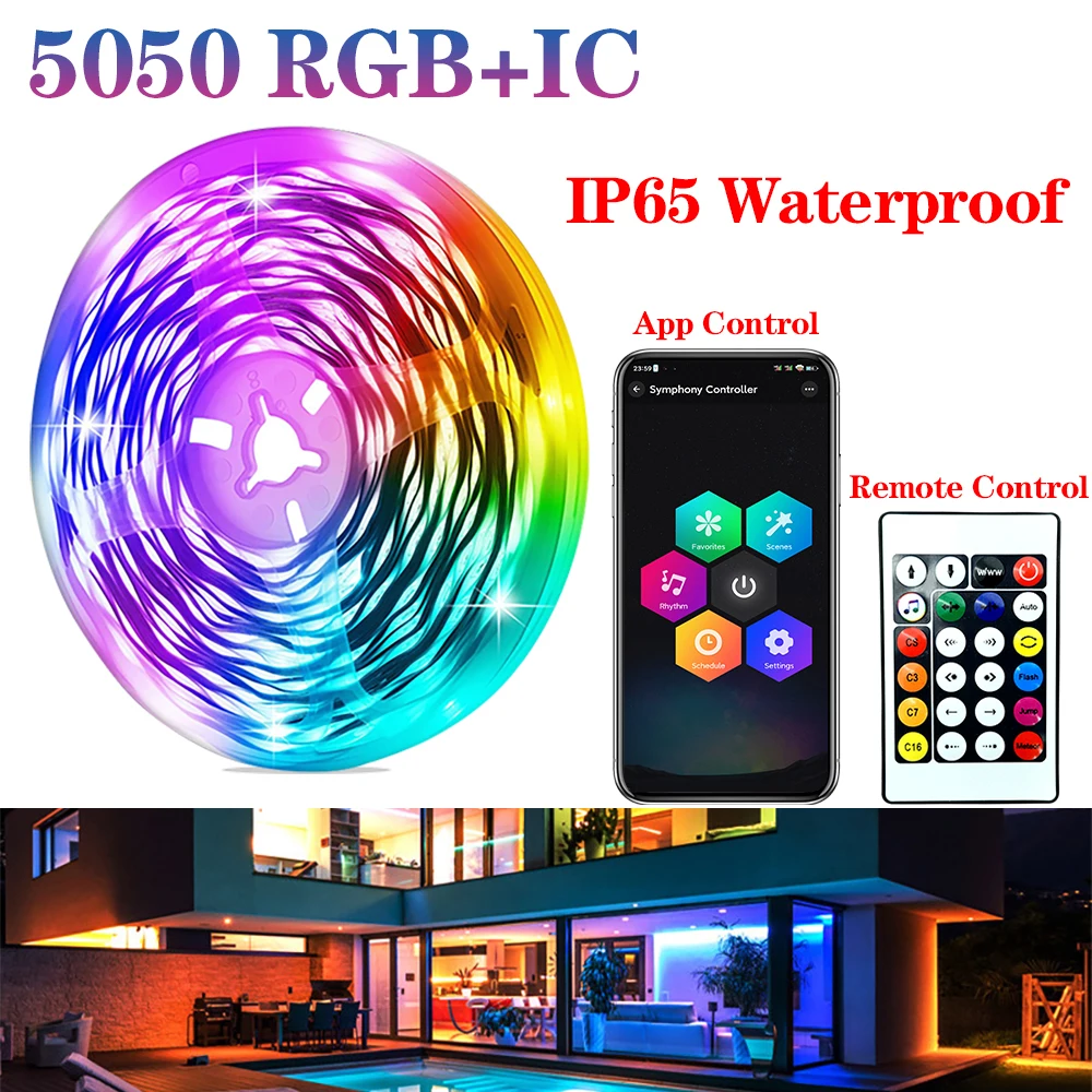 5050-RGB-IC-Led-Strip-Lights-Smart-App-Control-Music-Rhythm-Chasing ...
