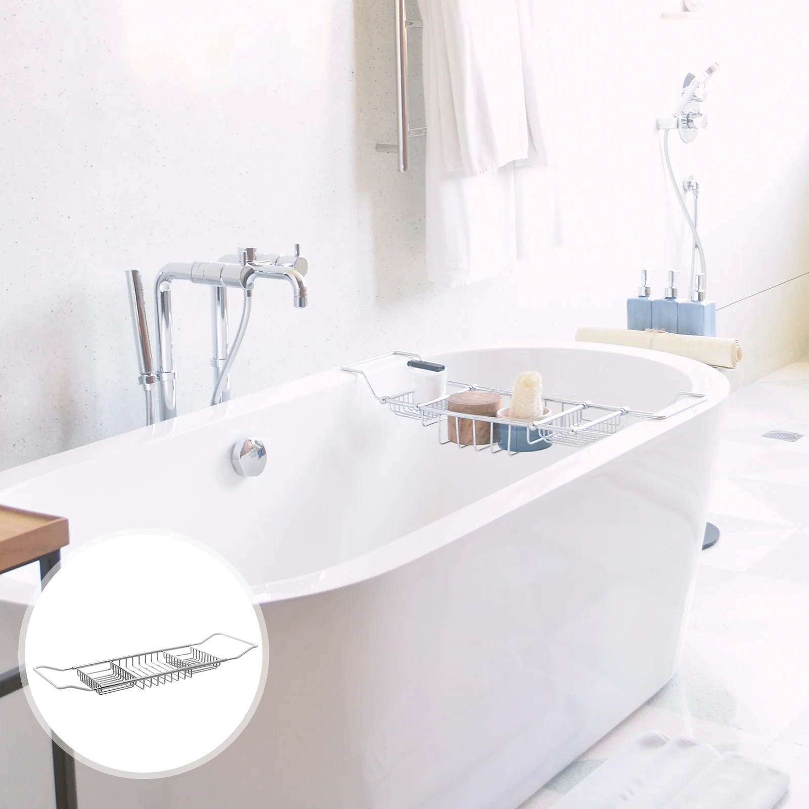Ipetboom Laptop Stand Wire Bath Tub Tray Stainless Steel Bathtub Tray ...
