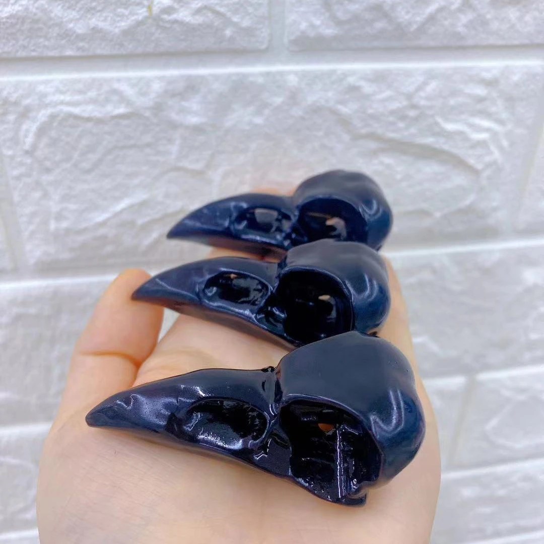 Black Obsidian Crystal Skull | Animal Skulls Crystals | Crystallized ...