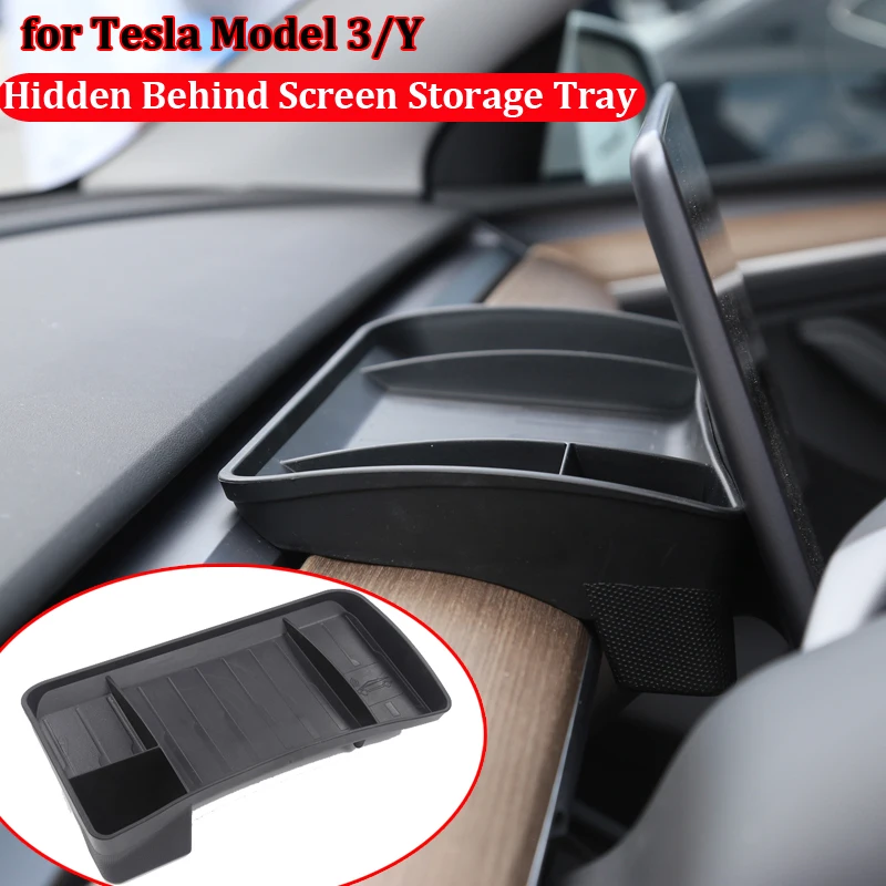 for-Tesla-Model-Y-Storage-Tray-Behind-Screen-2022-Interior-Accessories ...