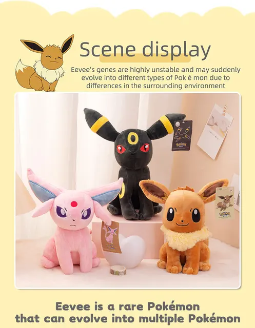 Lifesize Eeveelution Plushies Pokepolitan Eeveelutions Plush Full Set.