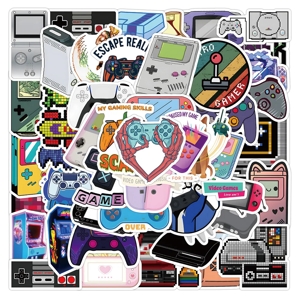10-25-50pcs-Retro-Video-Games-Graffiti-Stickers-Gamepad-for-Gamer-DIY ...