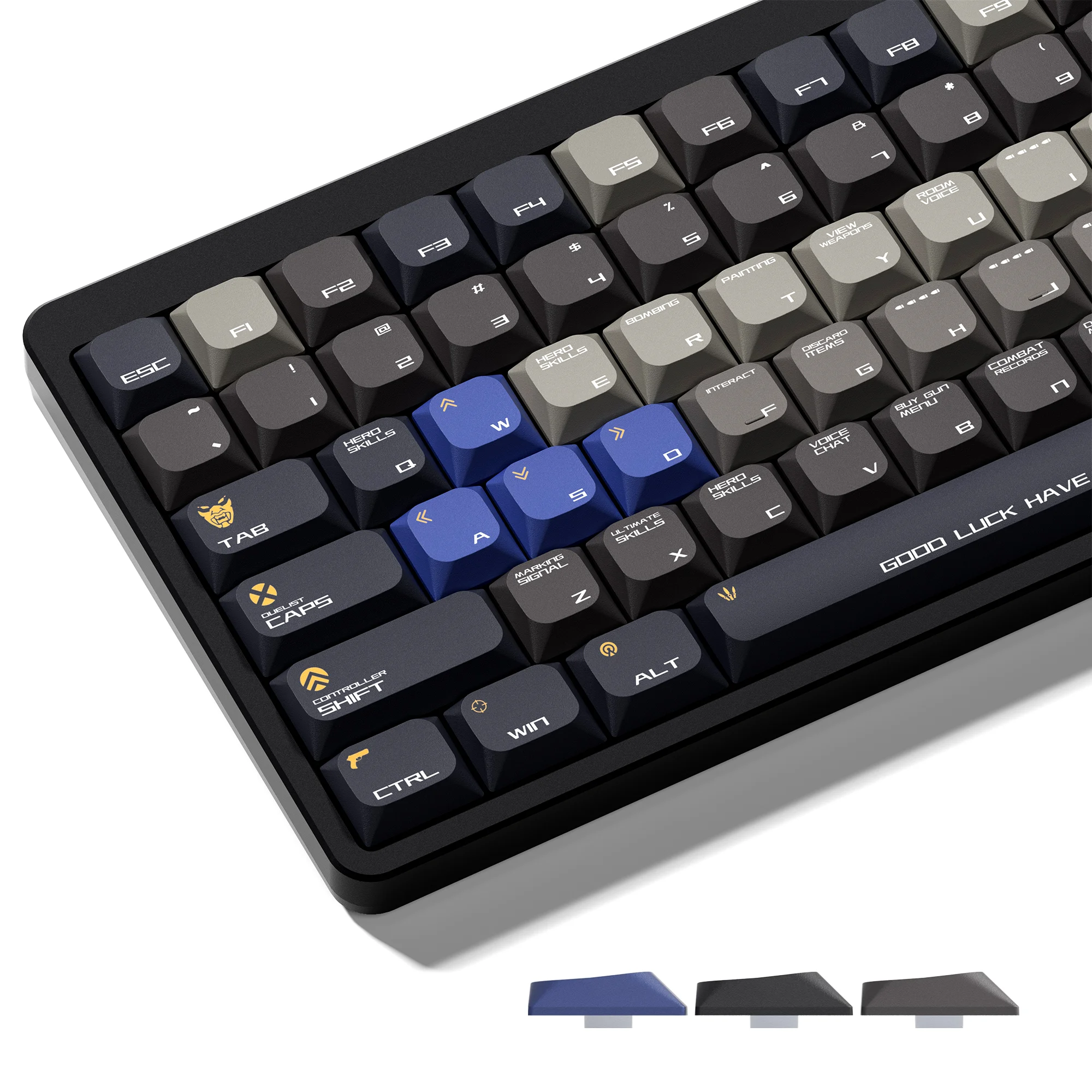 XVX-Valorant-Low-Profile-Gradient-Keycaps-PBT-Dye-Sub-Black-Gray-Game ...