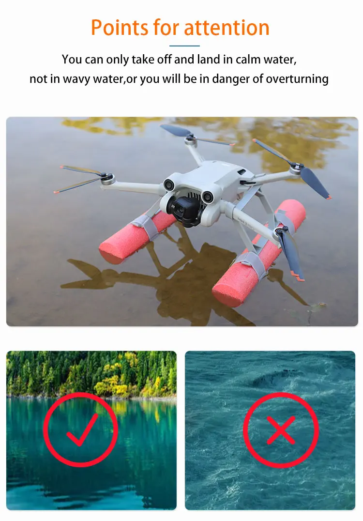 Kit flottant b - Kit de flotteurs'atterrissage, pour DJI MINI 3 - MINI ...
