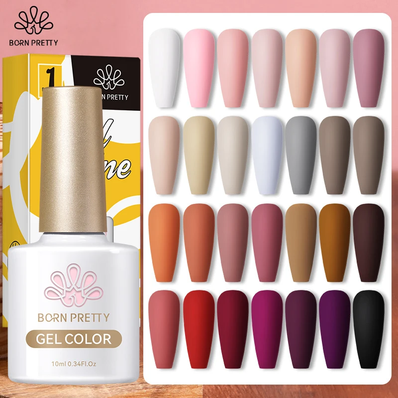 BORN-PRETTY-Matte-Pink-Red-Color-Gel-Nail-Polish-Need-Matte-Top-Coat ...