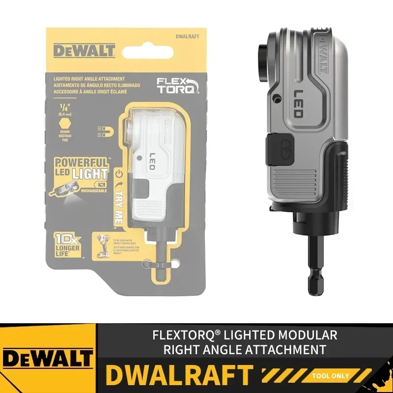 DEWALT DWALRAFT FLEXTORQ® Lighted Modular Right Angle Attachment Power ...