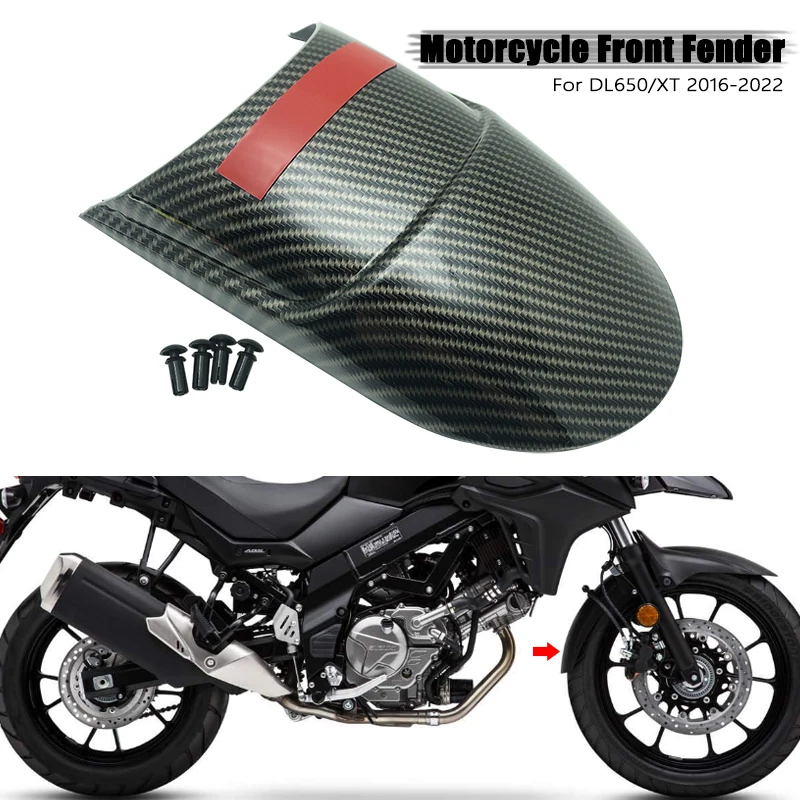 Motorcycle Carbon Front Fender Extender Mudguard Extension For SUZUKI V ...