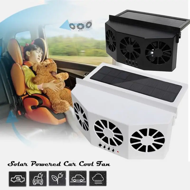 Car Fan Ventilation Solar Car Three Hood Auto Exhaust Fan Radiator ...
