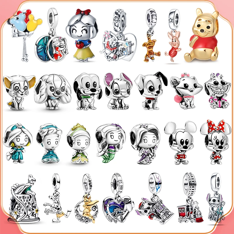 Disney-Original-925-Sterling-Silver-Mickey-Mouse-e-Minnie-Princesa ...