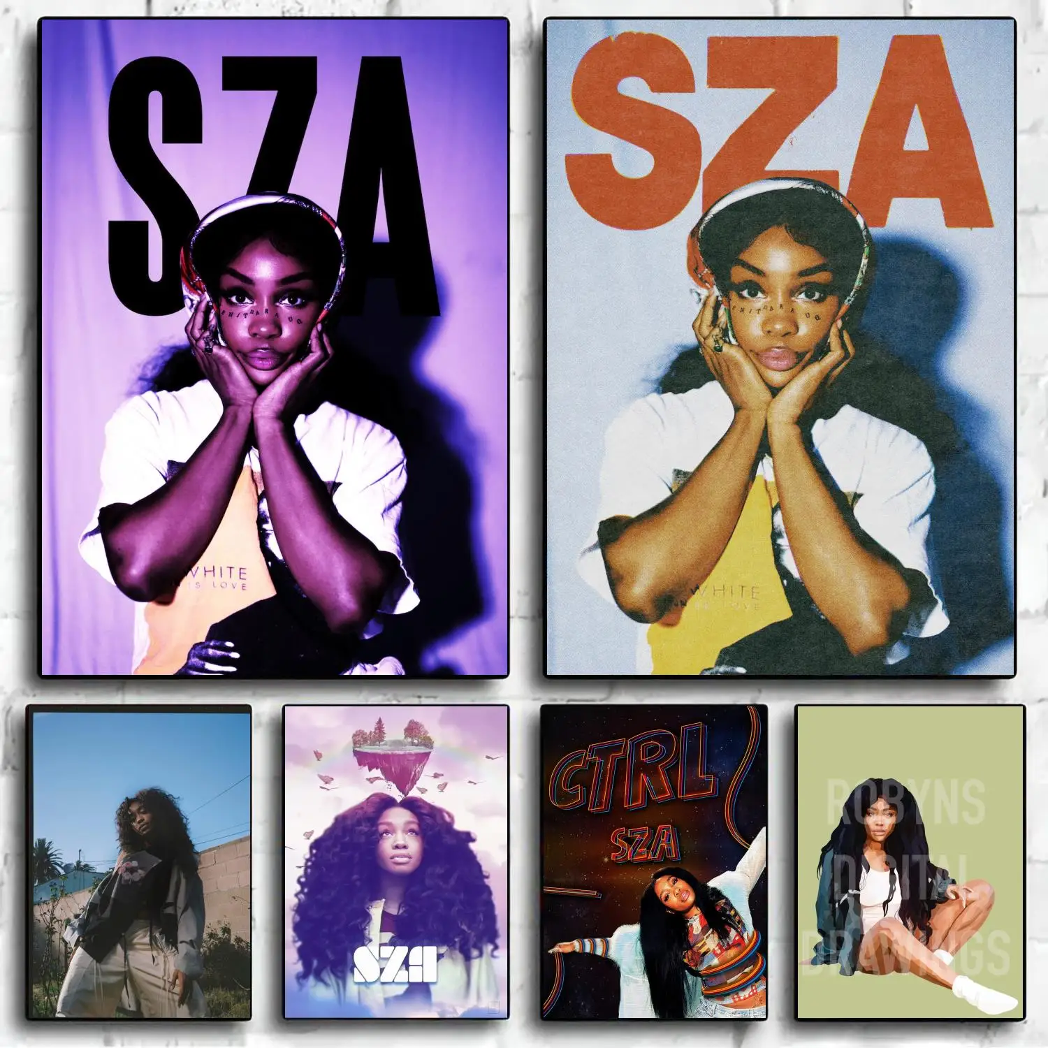 sza Decoration Art Poster Wall Art Personalized Gift Modern Family ...