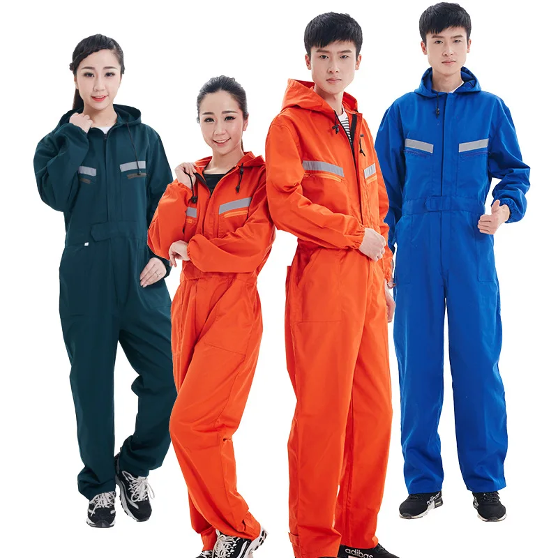 Reflective-One-piece-Overalls-With-Cap-Men-s-Long-sleeved-Labor ...