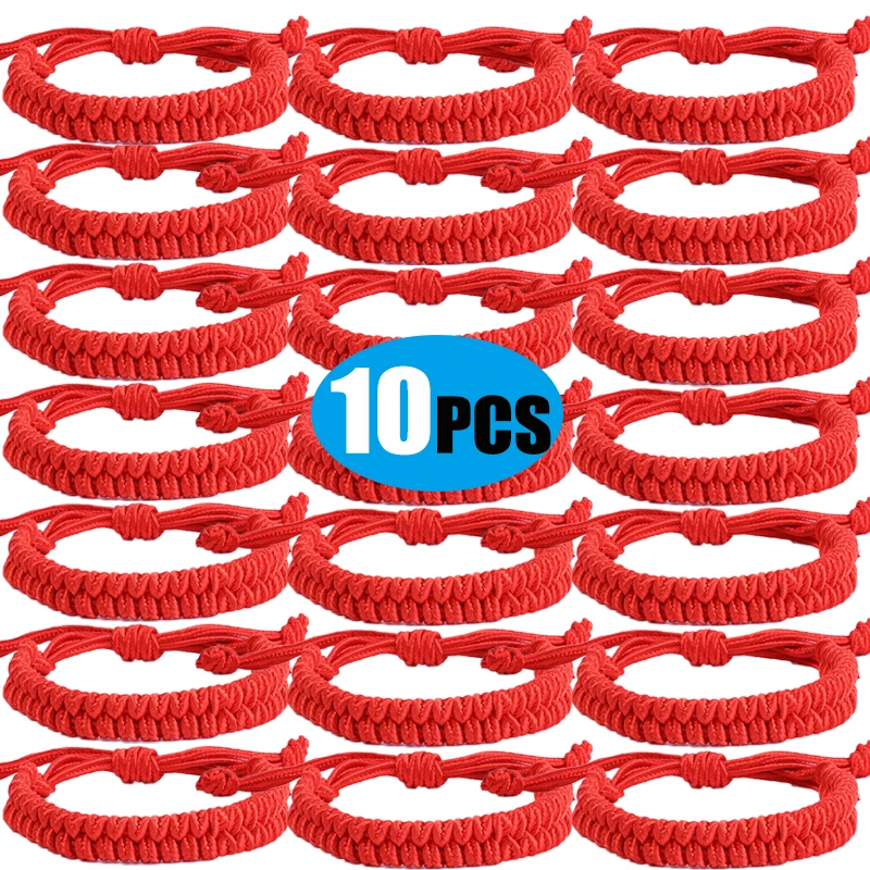 1-10Pcs-Red-Tibetan-Thread-Buddhist-Bracelet-Adjustable-for-Women-Men ...