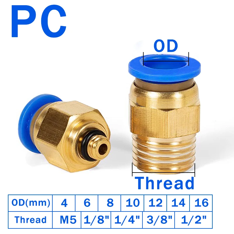 20-50PCS-PC-Pneumatic-Fitting-Quick-Air-Connector-4mm-6mm-8mm-10mm-12mm ...