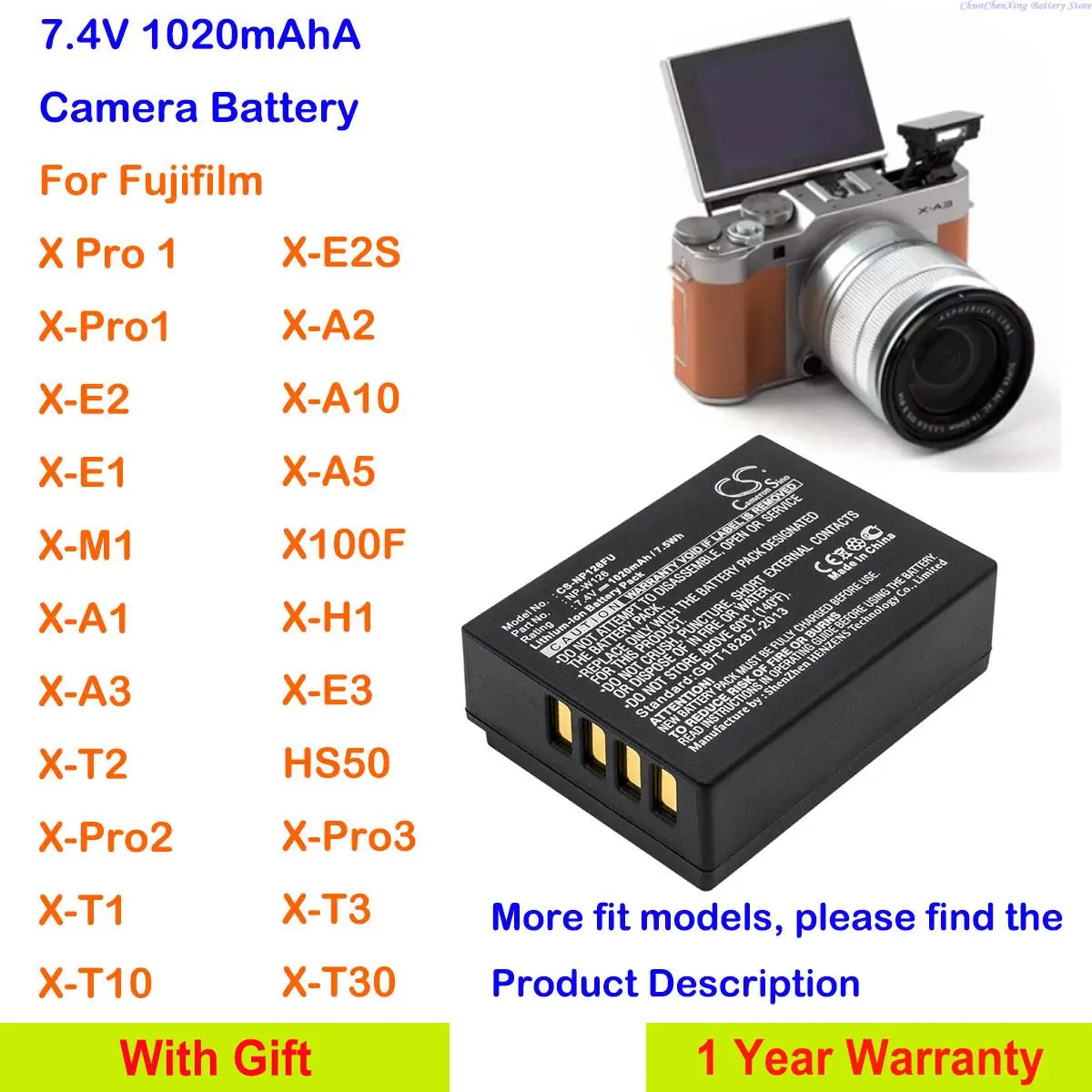 CS-1020mAh-Camera-Battery-NP-W126-NP-W126S-for-Fujifilm-FinePix-X-E1-X ...