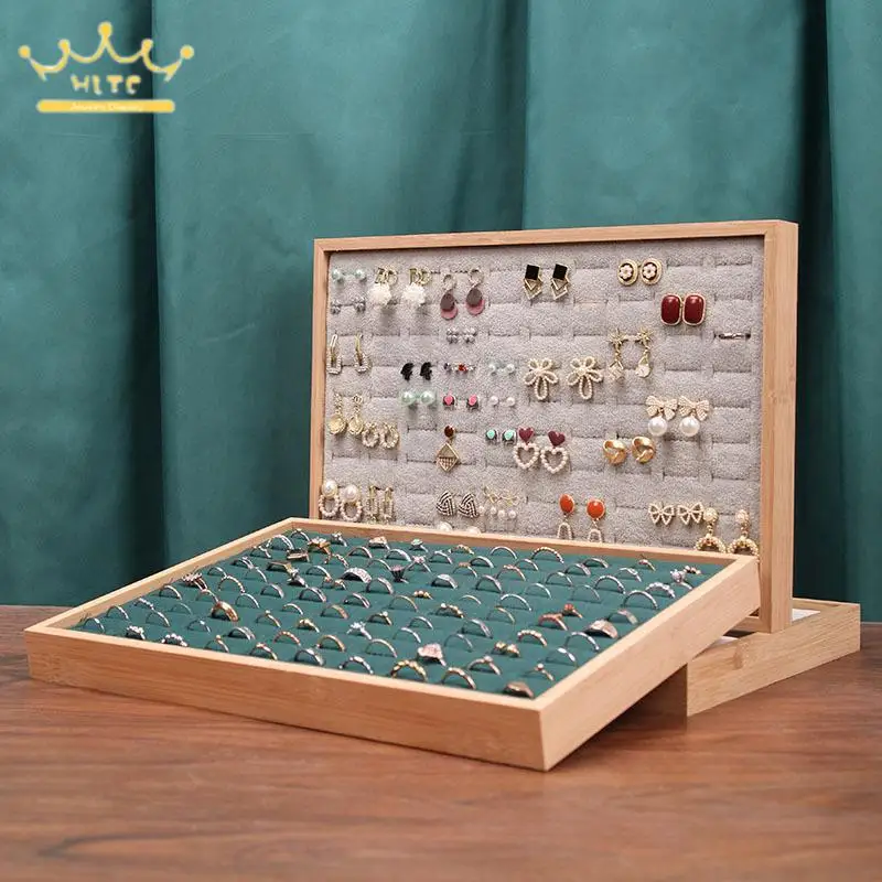 Bamboo-Ring-Display-Tray-High-Capacity-Hundred-Ring-Organizer-Plate ...