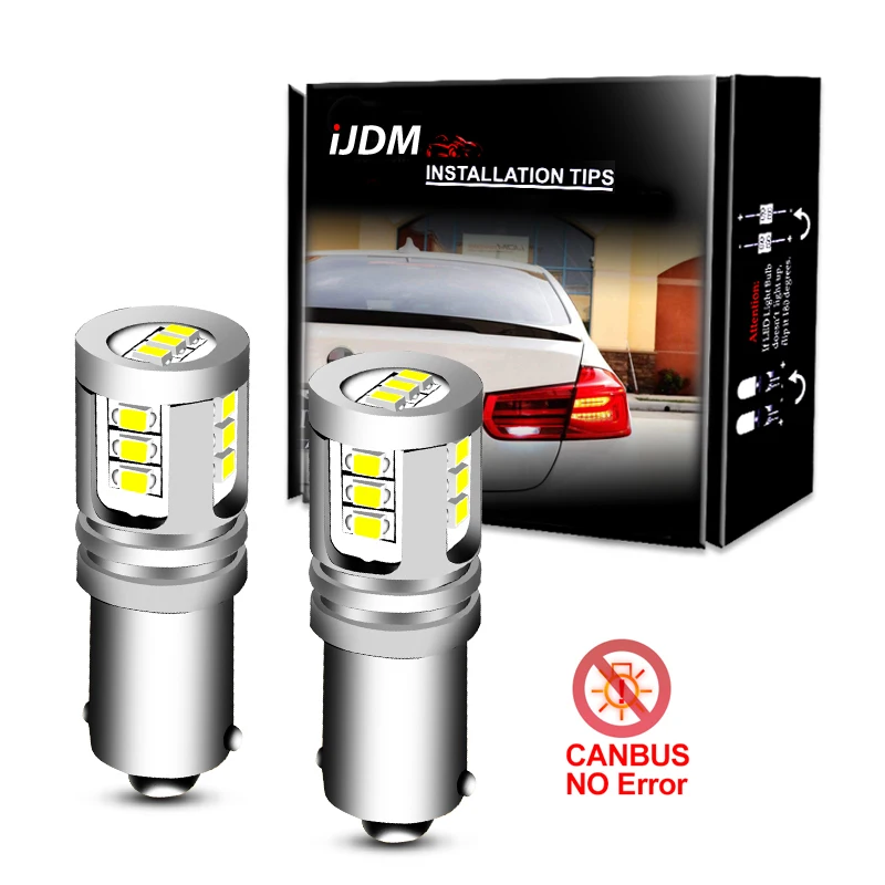 Ijdm Xenon White Error Free 12v-24v Bay9s Led H21w 64136 Led Bulbs For ...
