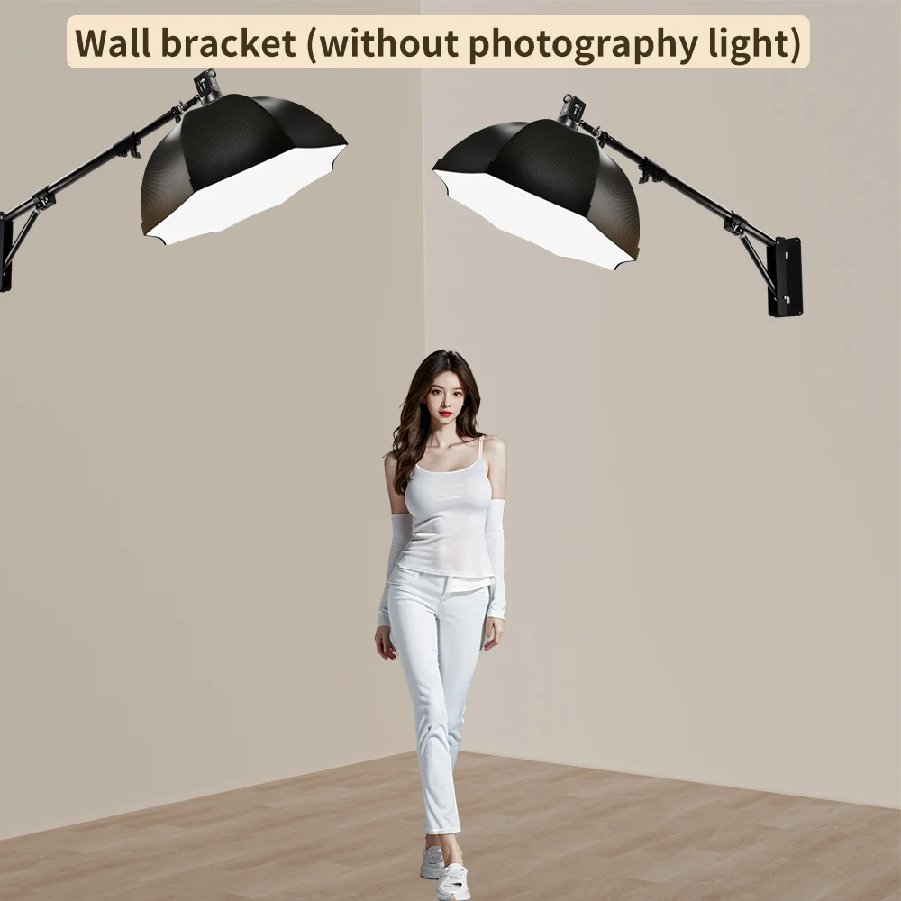 Wall Mount Boom Arm for Photography Studio Video Strobe Lights Max ...