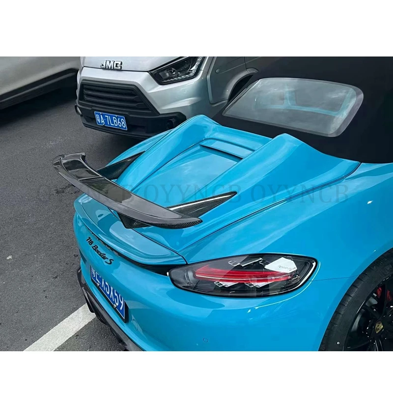 Real-Carbon-Fiber-Car-Rear-Trunk-Wing-Spoiler-For-Porsche-Boxster-981 ...