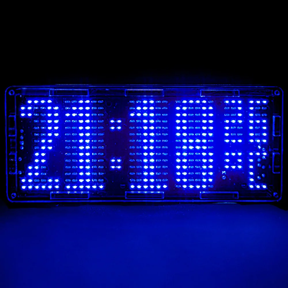 Diy Kit Red/green/blue Smd Led Dot Matrix Digital Clock Time ...