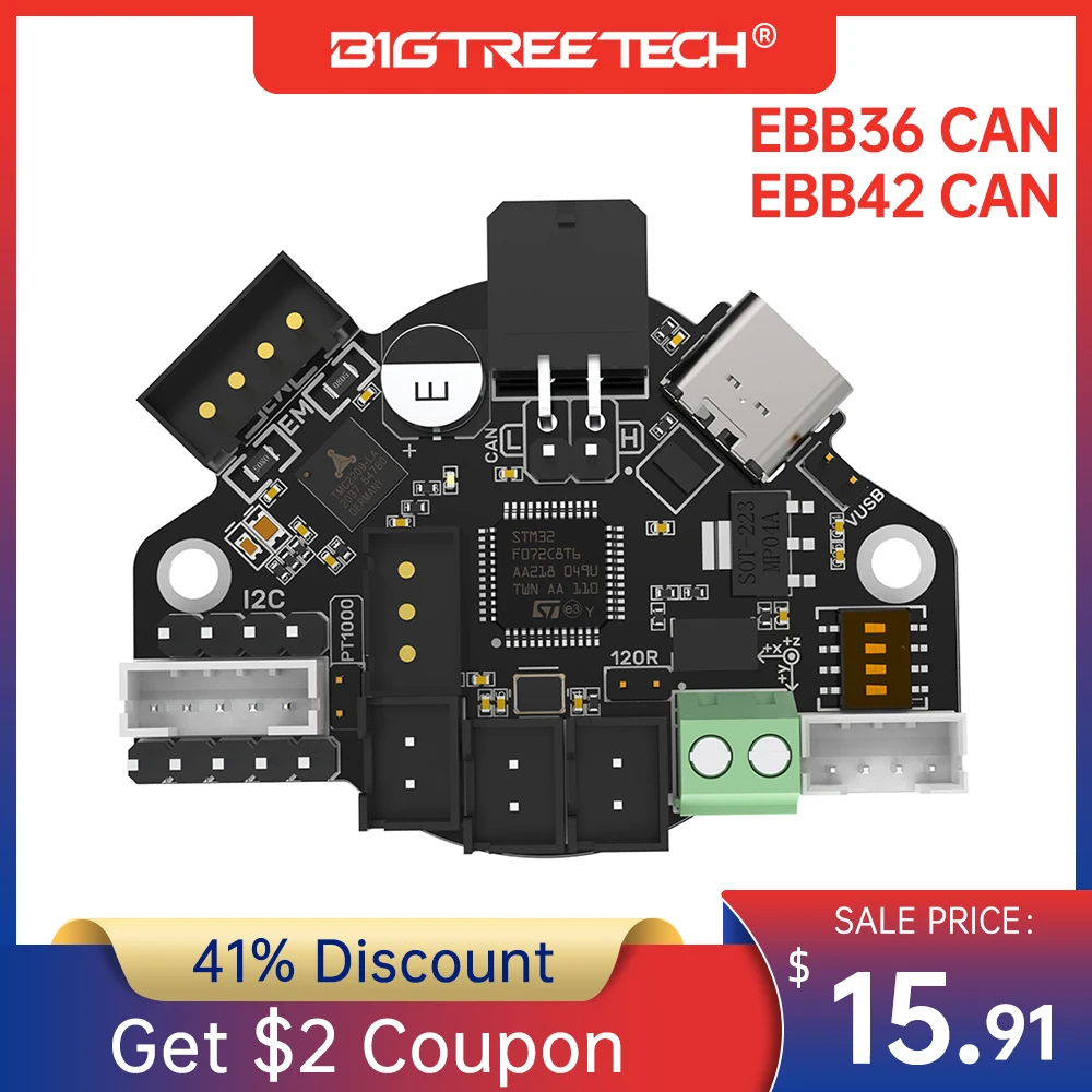 Bigtreetech Ebb36 Ebb42 Can Onboard Tmc2209 Driver Max31865 Adxl345 ...
