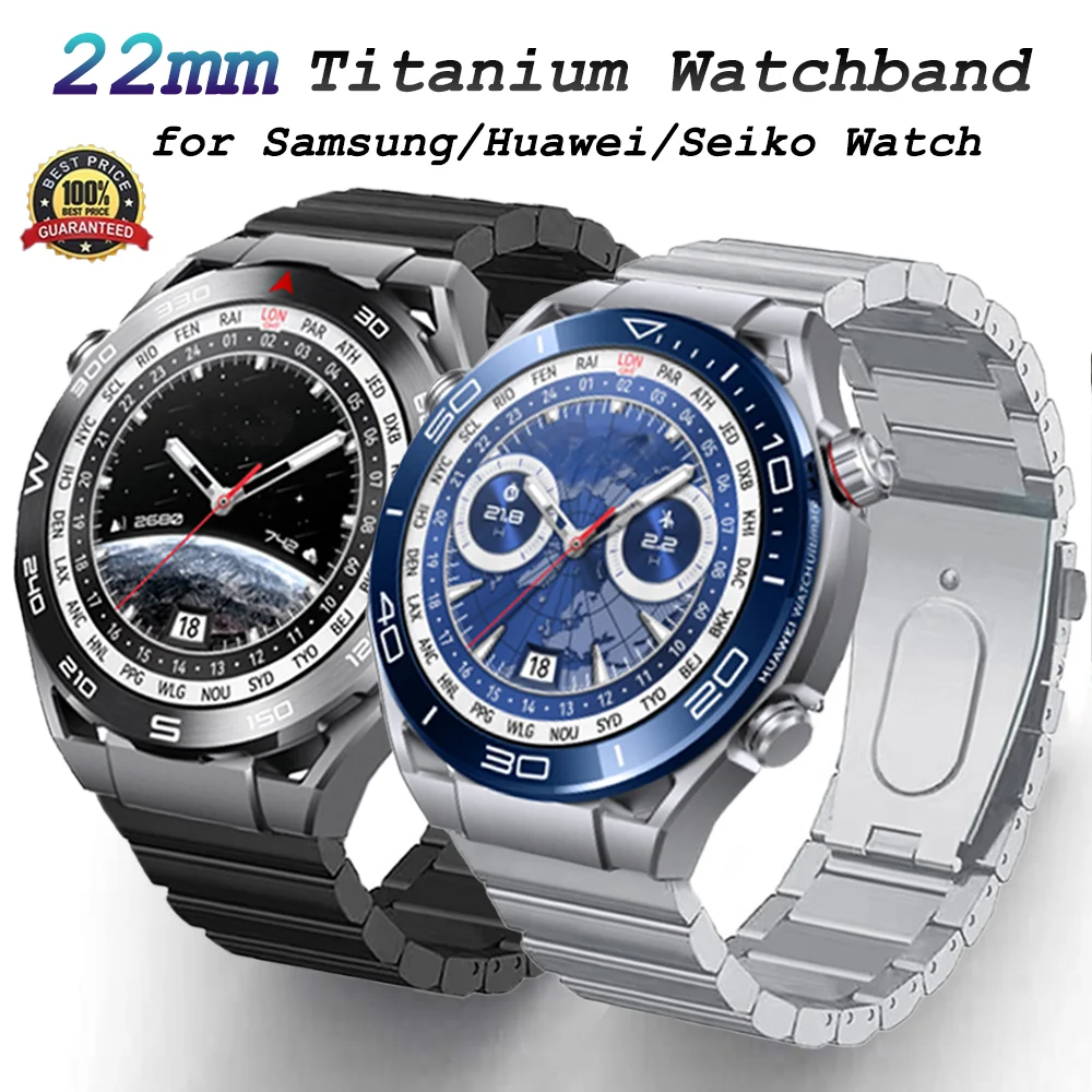 Titanium-Bracelet-for-Huawei-Watch-Ultimate-22mm-Band-2e-2-GT3-pro-46mm ...