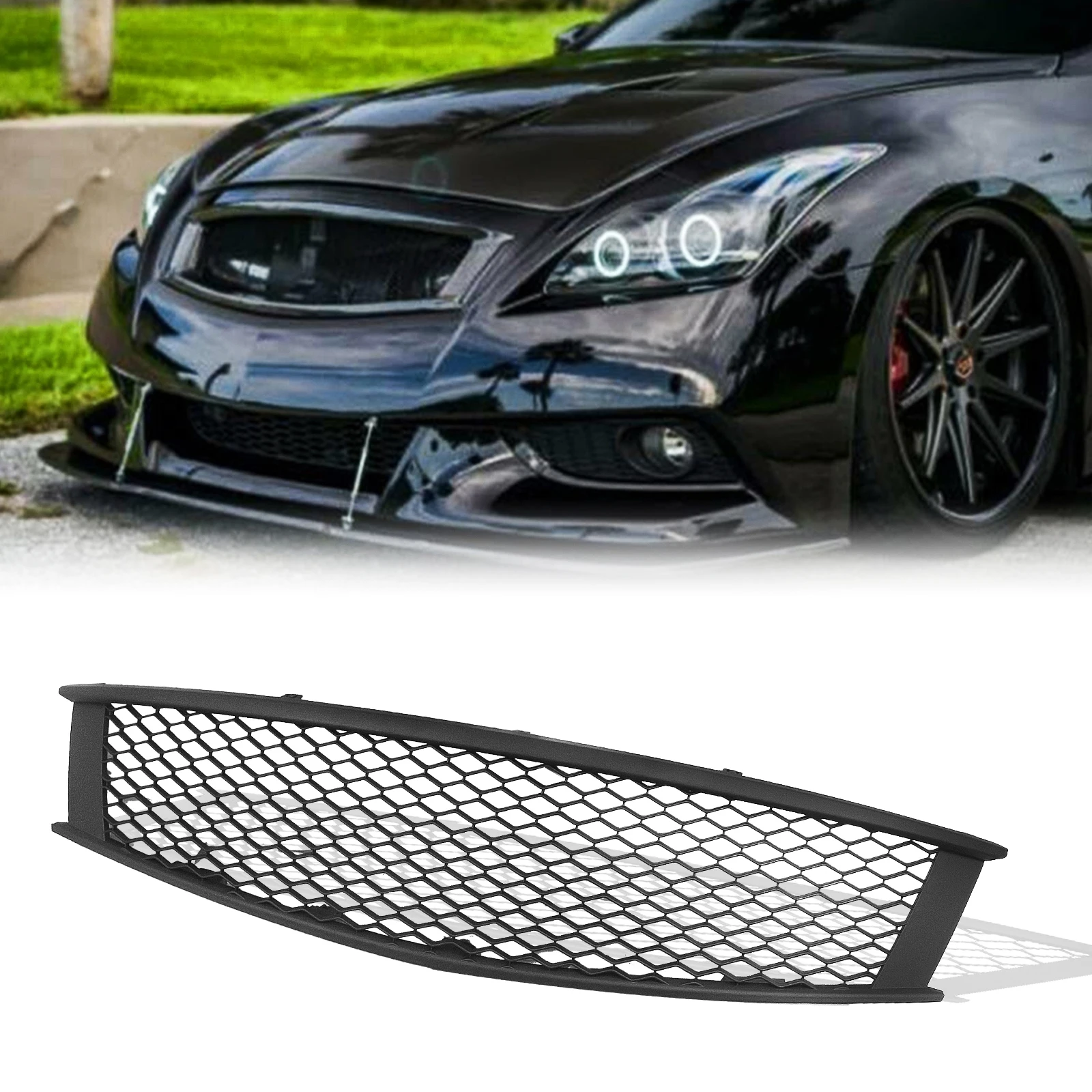 Car Front Grill Upper Bumper Hood Mesh Grille Honeycomb Style For ...