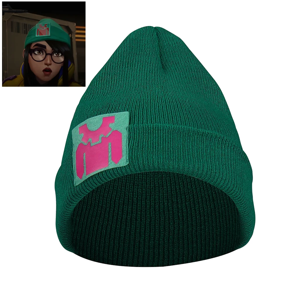 Killjoy-Green-Beanie-Cartoon-Game-Cosplay-Hat-Knitted-Hip-Hop-Cap-Hat ...