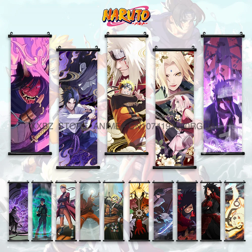 Naruto-Scrolls-Picture-Sasuke-Painting-Boruto-Wall-Art-Haruno-Sakura ...