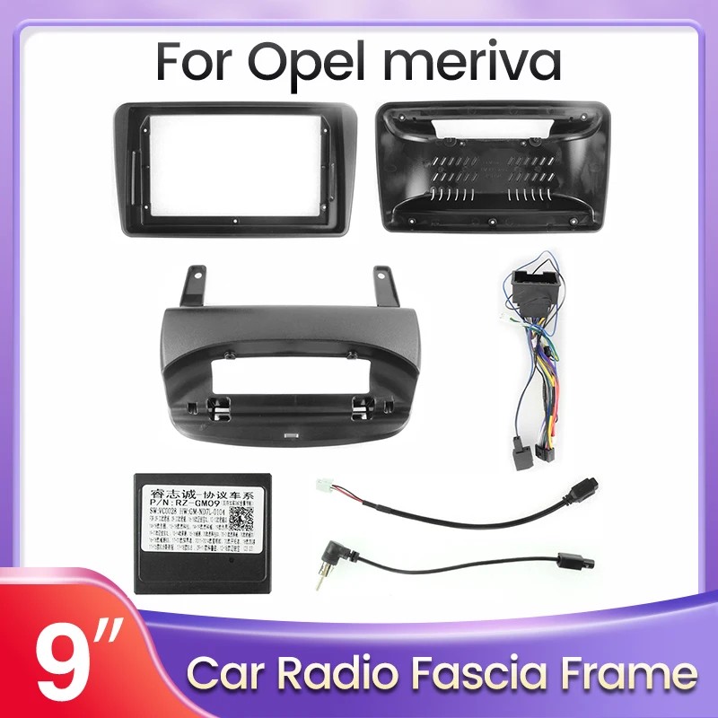 2Din-9-Inch-Car-Radio-Installation-Plastic-Fascia-Panel-Frame-for-Opel ...