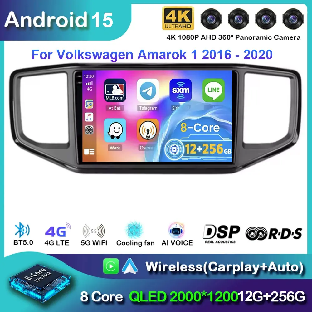 Android 15 Car Radio For Volkswagen Amarok 1 2016 - 2020 Multimedia ...