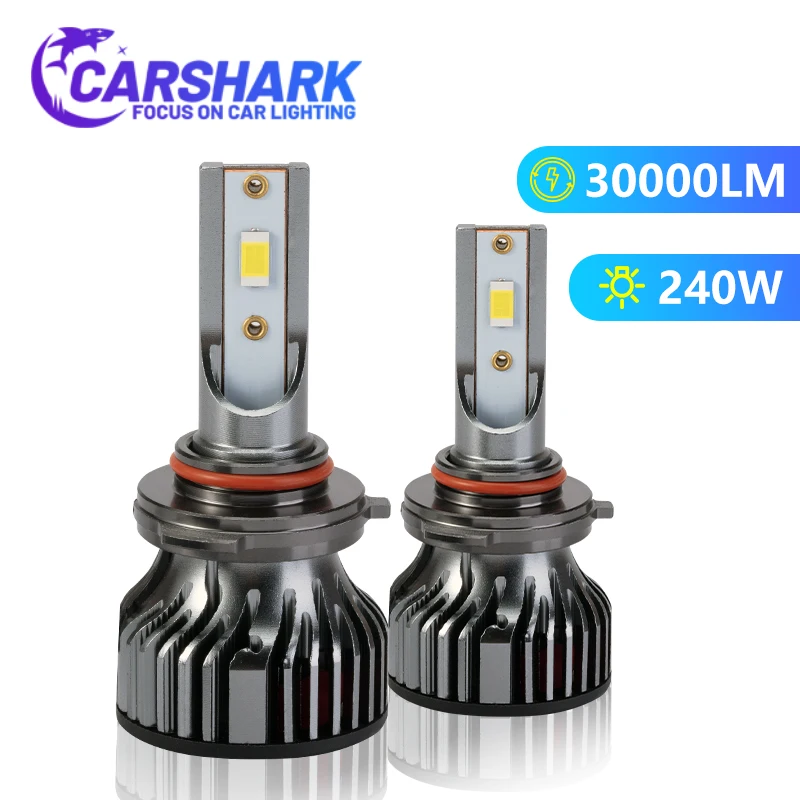 Carshark H4 H7 LED Headlight H11 H8 H9 9005 9006 Fog Lights 30000LM HB3 HB4 9012 Hir2 Turbo Bulb ...