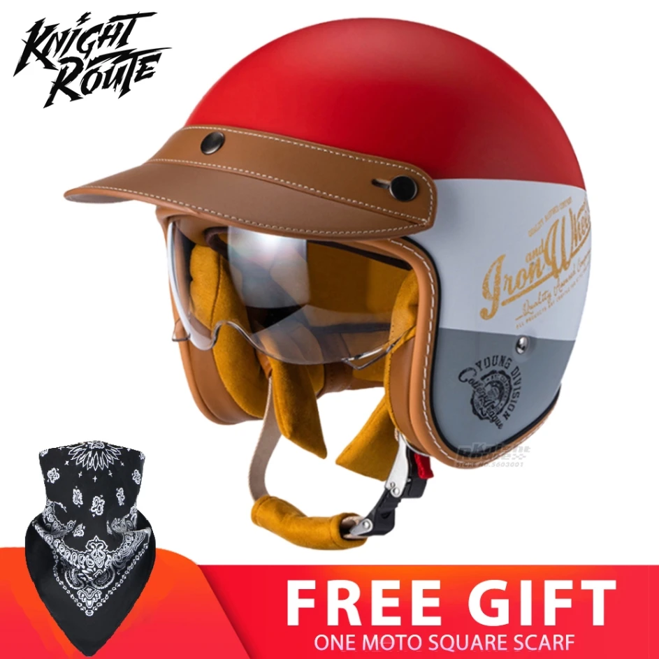 Retro-Motorcycle-Helmet-Four-Seasons-Helmet-Half-Face-Motorbike-Crash ...