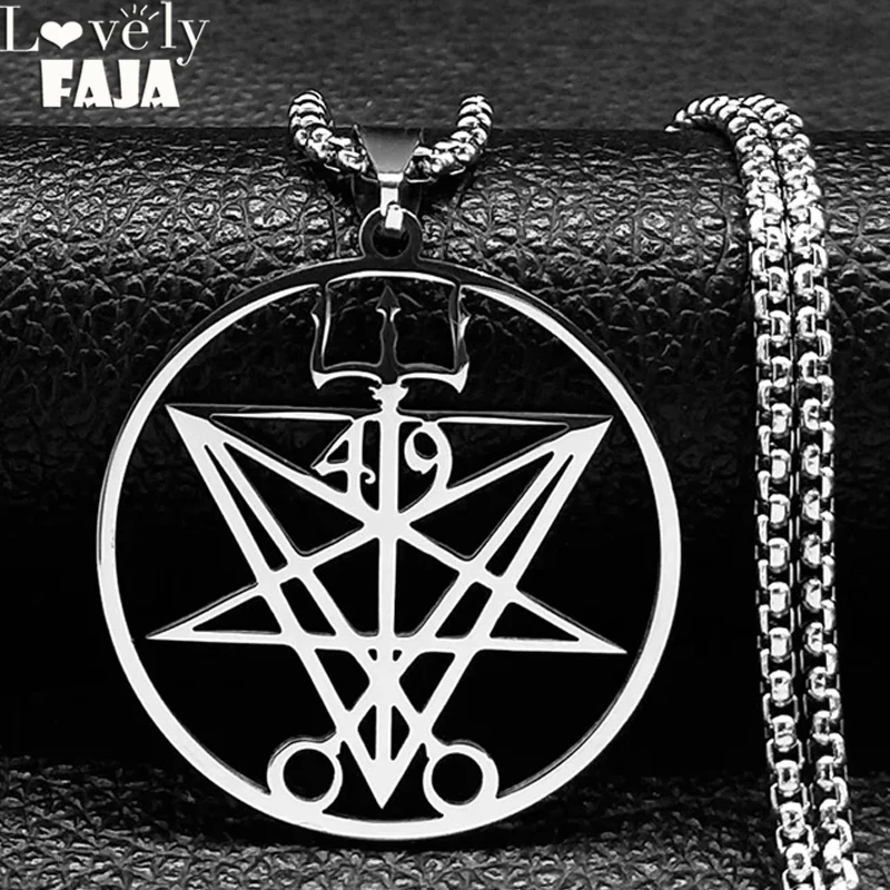 Satan-Lucifer-Sigil-Quimbanda-Temple-49-Symbol-Chain-Stainless-Steel ...