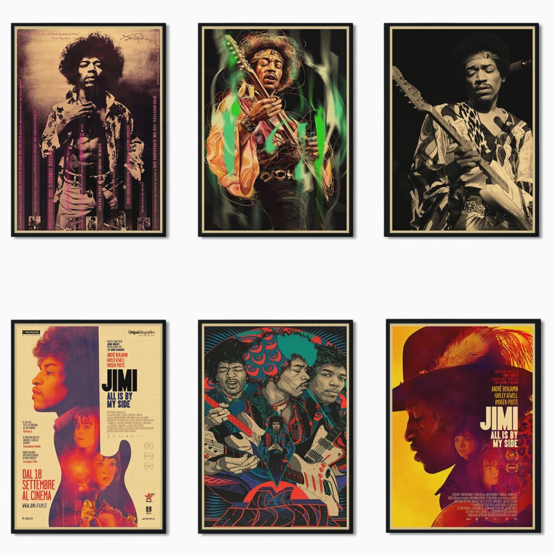Famous Singer Rock Music Legends Vintage Kraft Paper Poster Photo Art ...