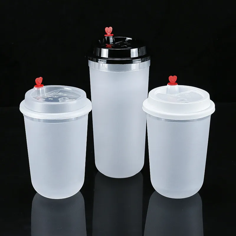 50 Stks/pak 360/500/700Ml Wegwerp Plastic Bubble Tea Cup U Vormige ...
