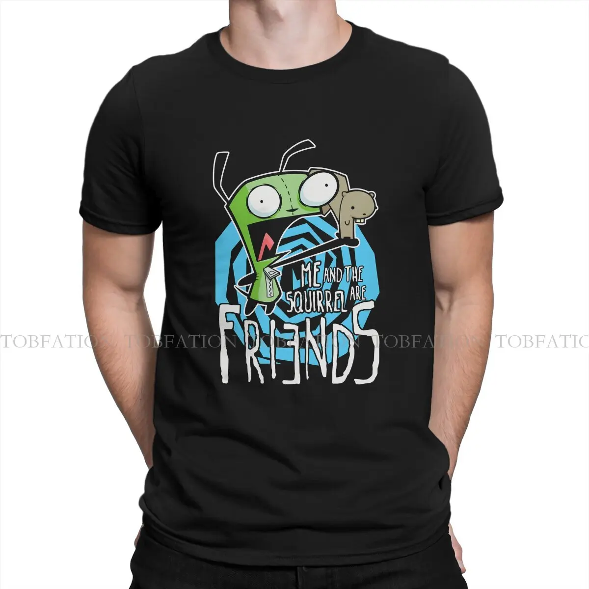 ZIM Invader GIR Me And The Squirrel Are Friends Tshirt Harajuku Graphic ...