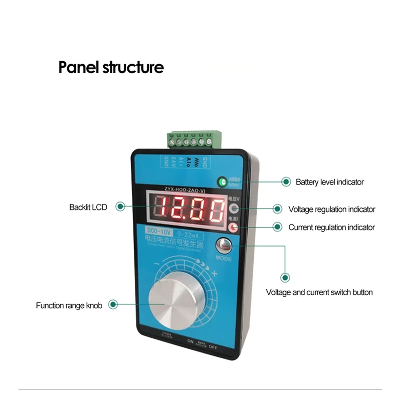 Handheld 0-5V-10V 0-20MA/4-20MA Signal Generator Adjustable Current ...