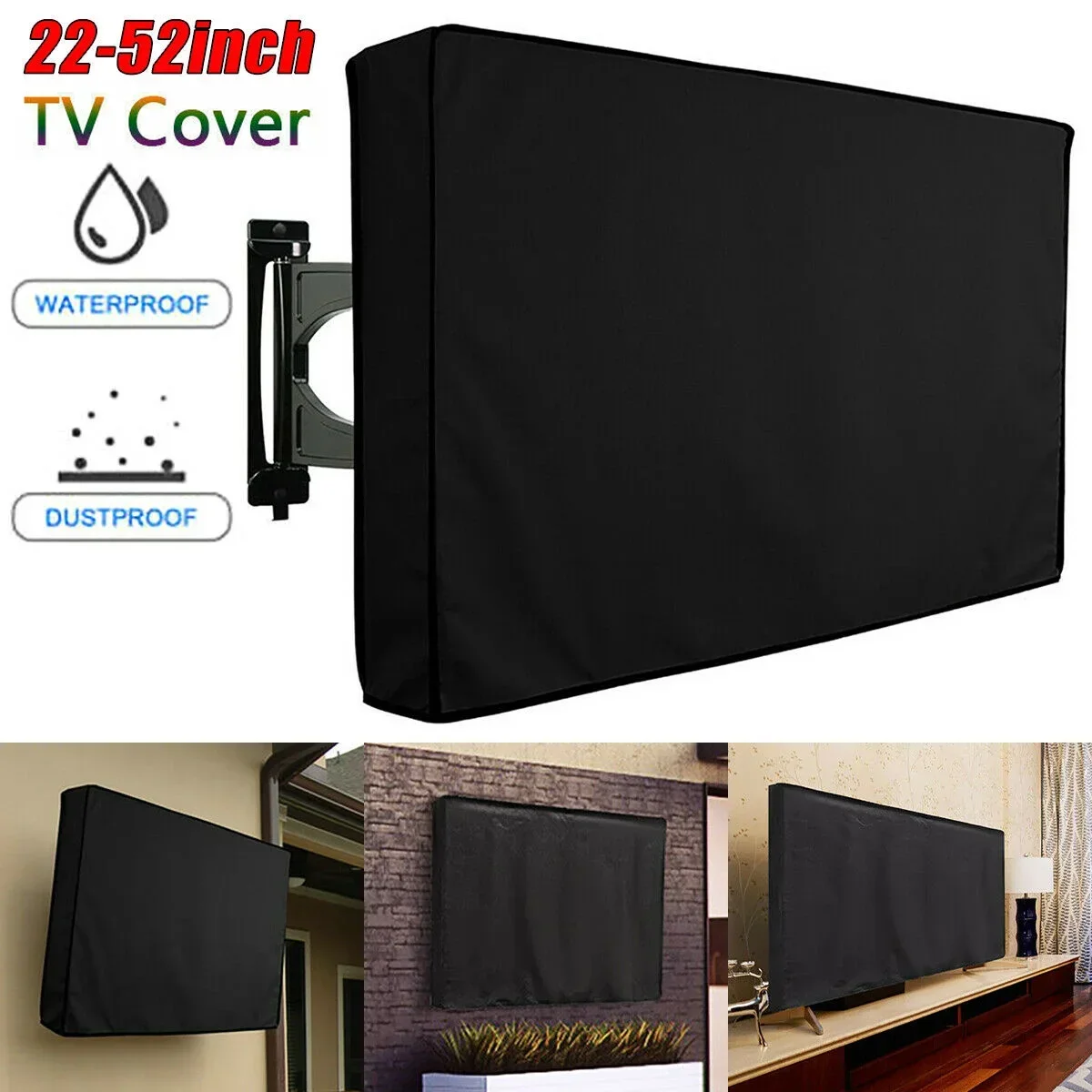 Outdoor-TV-Cover-Waterproof-Black-Oxford-Fabric-Modern-Simple-22-52-LCD ...