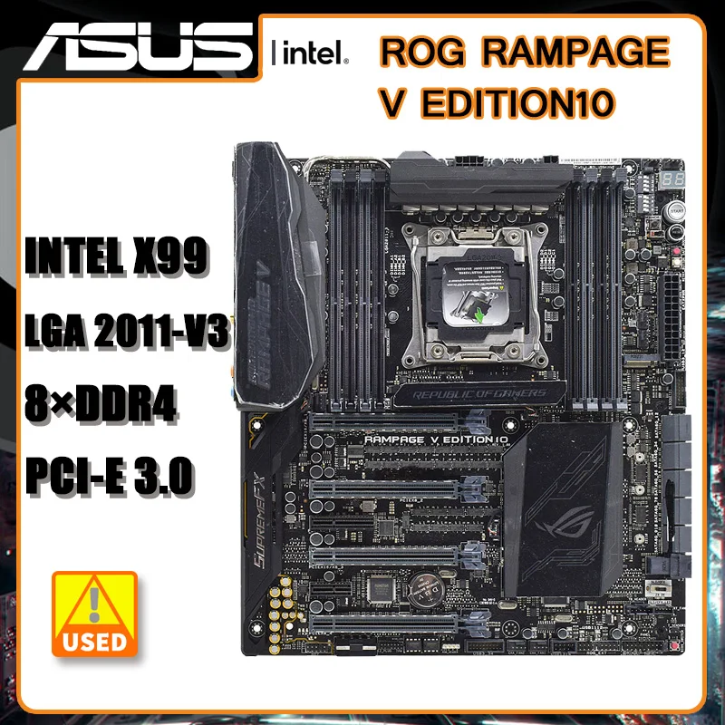 X99 Motherboard Asus Rog Rampage V Edition10 Lga 2011-v3 Motherboard ...