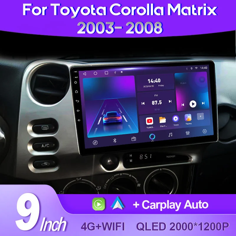 QSZN-For-Toyota-Corolla-Matrix-2003-2008-LHD-2K-QLED-Android-13-Car ...
