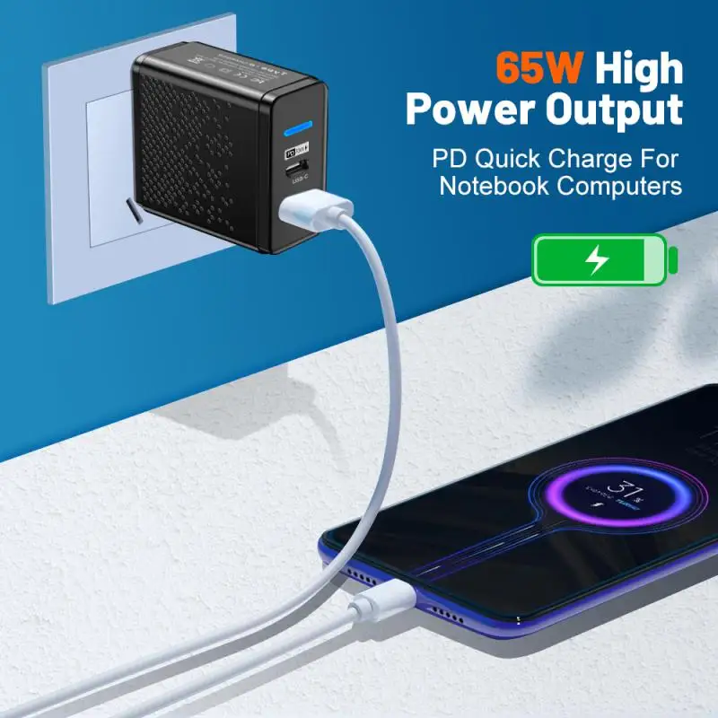 65w-Usb-Fast-Charging-Usb-Type-c-Charging-Head-Travel-Charger-Universal ...