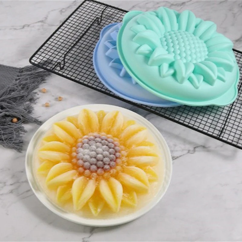 1PC-3D-Sunflower-Baking-Tray-Silicone-Cake-Molds-Form-Mousse-Pizza-Pan ...
