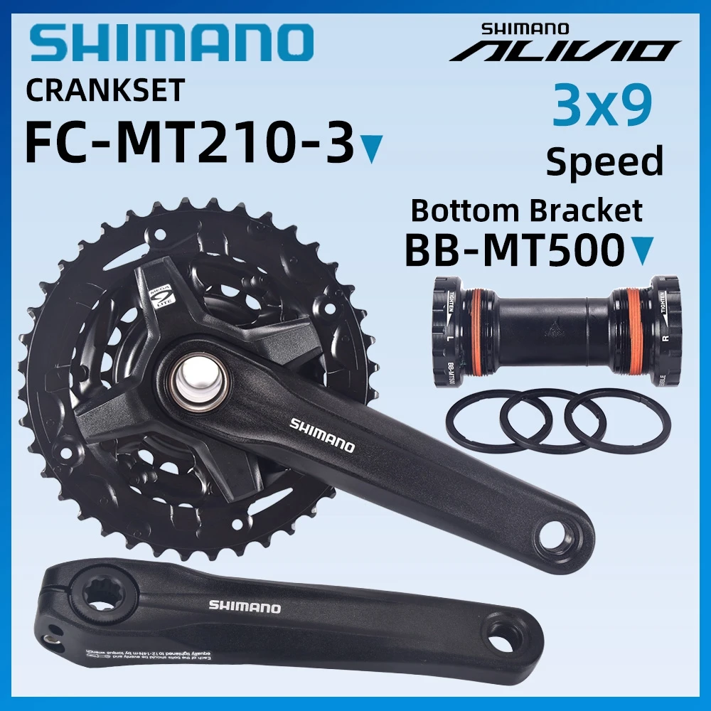 Shimano Alivio Mt210 2 Pieces 170mm 44-32-22t 40-30-22t 3x9 2x9 Speed ...