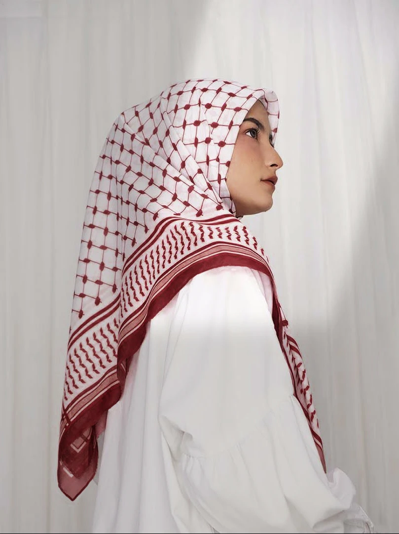 115cm-Chiffon-Keffiyeh-Kerchief-Square-Headscarf-Islam-Arab-Palestine ...