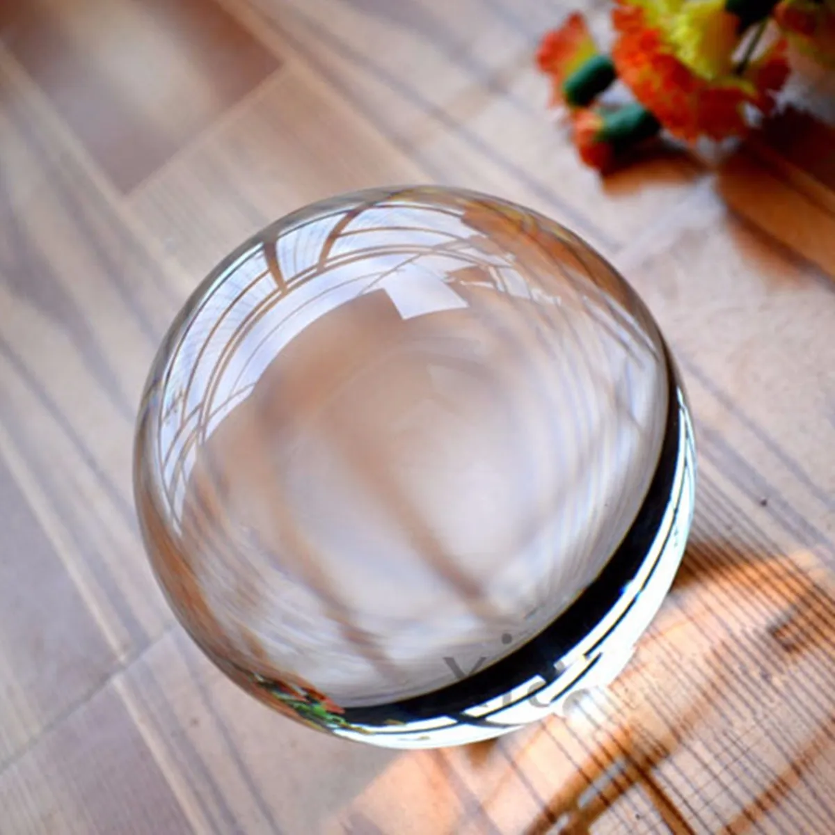 100mm Colors Crystal Ball Photography Prop Transparent Glass Smooth ...